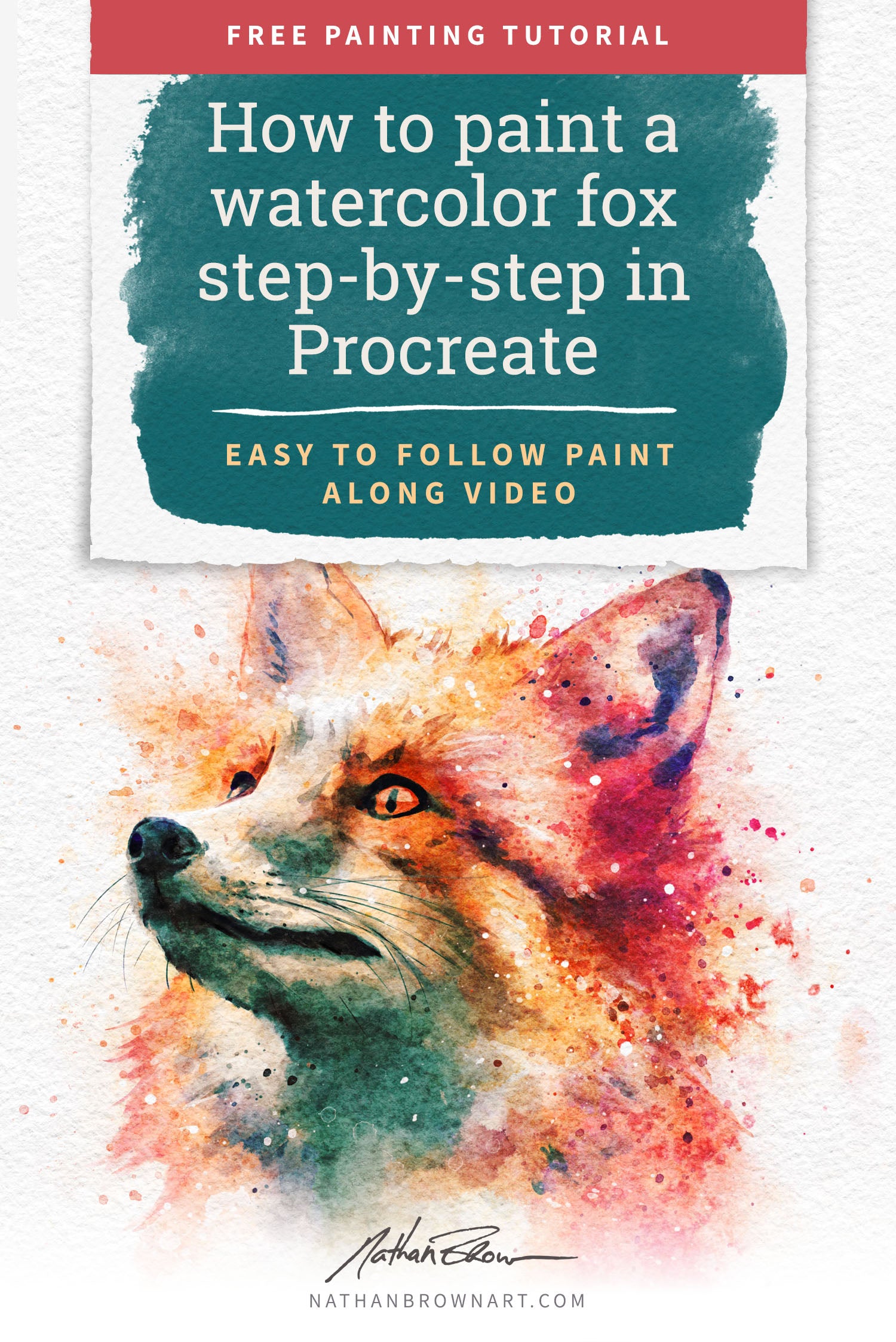 Paint a Watercolor Fox in Procreate Step-by-Step Tutorial – Nathan Brown Art